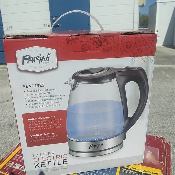 Other | Parini Electric Kettle Automatic Shutoff Glass Stainless 17 ...